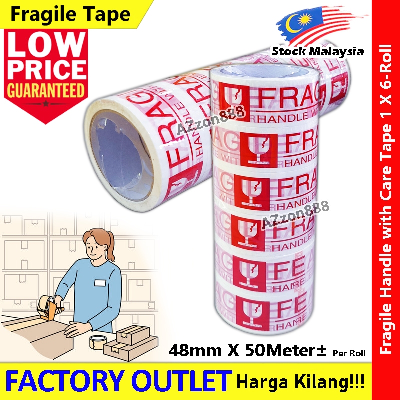 Fragile Tape Handle with Care Awas Mudah Pecah OPP Tape #FragileTape # ...