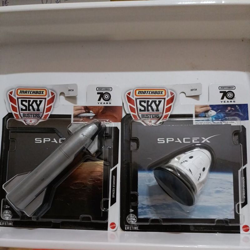 Matchbox Sky Busters Spacex Starship / Space X Dragon (Card Creased ...