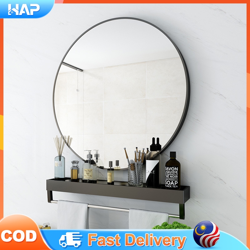 HAP - Hole-Free Bathroom Mirror Wall Mirror Vanity Mirror Makeup Mirror ...