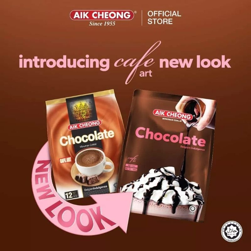 AIK CHEONG Coffee 益昌咖啡 Cafe Art 3in1 (12 sachets) - Chocolate ...