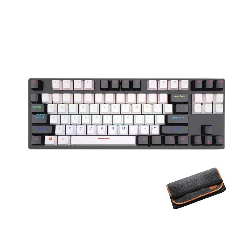 Leaven K550 Real Mechanical Keyboard TKL 80% Gaming Keyboard 87 Keys ...