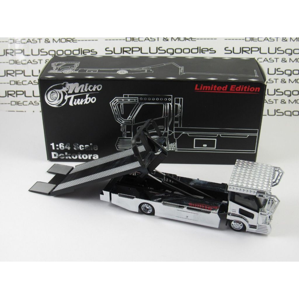 Micro Turbo 1/64 Chrome DEKOTORA Floor Flatbed Tow Truck Rollback ...
