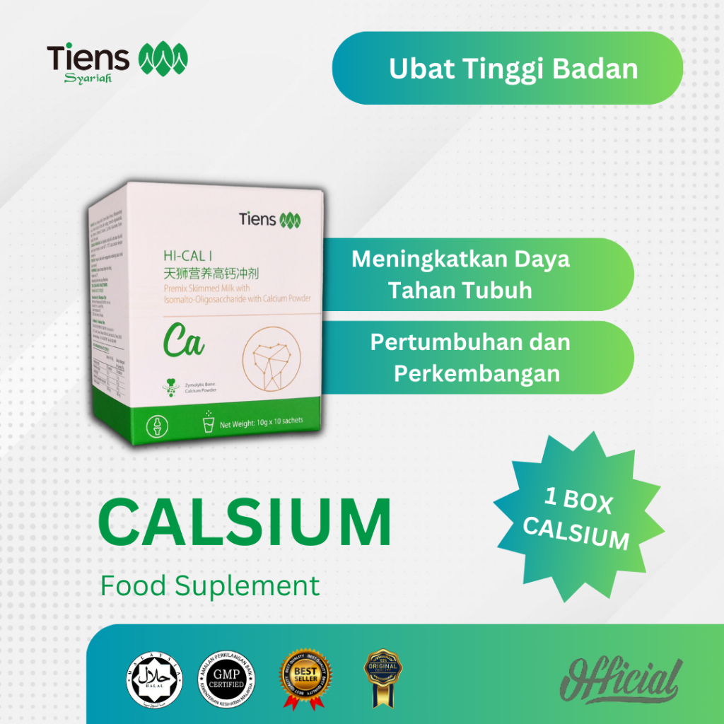 Ubat Tinggi Badan Tiens HI-CAL Calcium Supplement Height Increase Ubat ...
