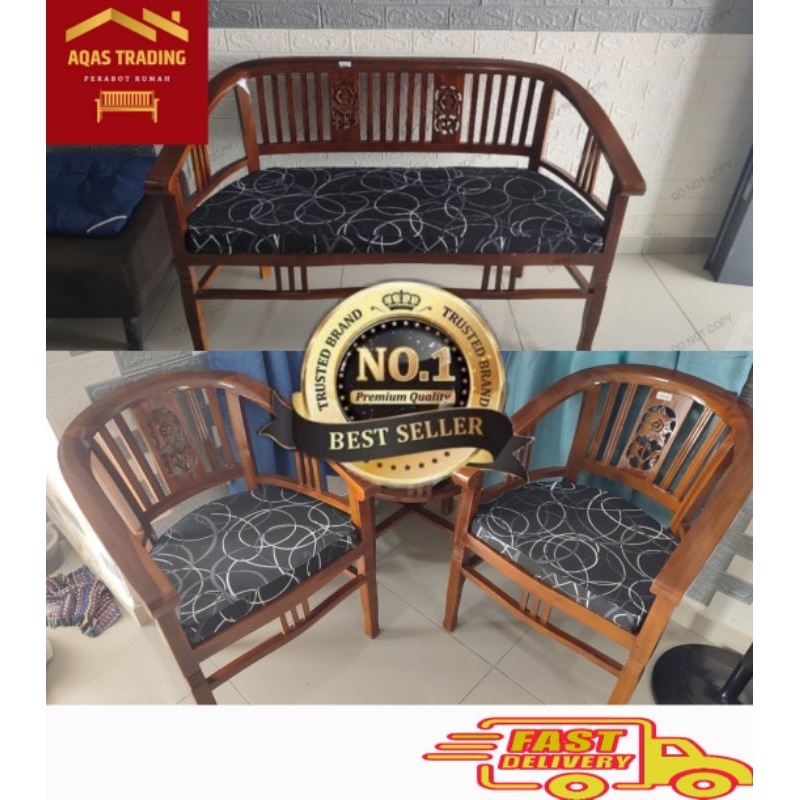 cushion/kusyen pelapik/tilam untuk kayu jati set betawi | Shopee Malaysia