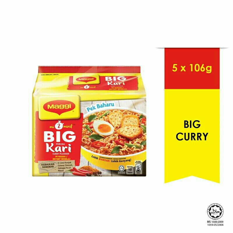 MAGGI Big Curry 2-Minute (106g x 5 packs) Exp 31/08/2024 | Shopee Malaysia