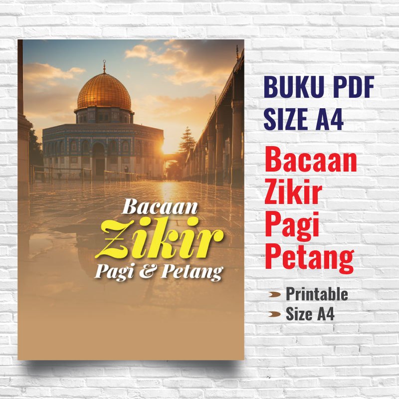 BUKU PDF ZIKIR PAGI DAN PETANG SIZE A4 | Shopee Malaysia