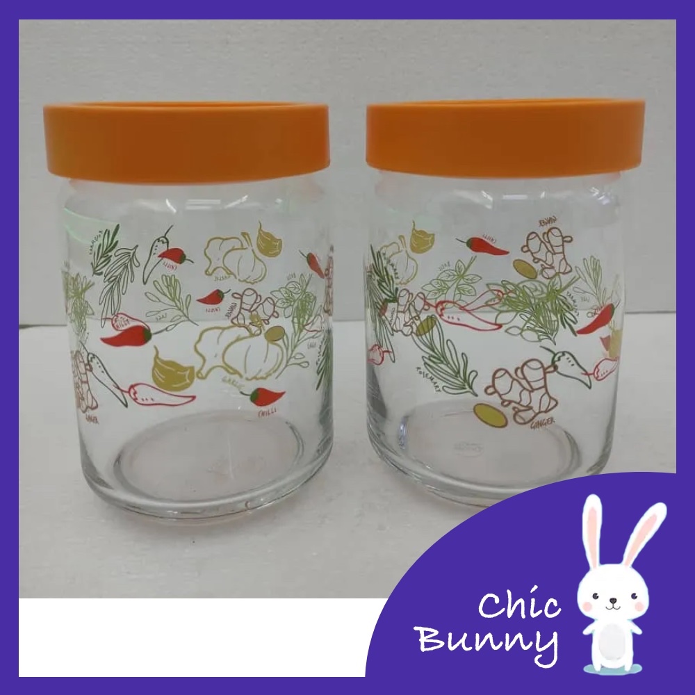 OCEAN STAX GLASS JAR WITH LID ( SET OF 2 ) 650ml X2 | Shopee Malaysia