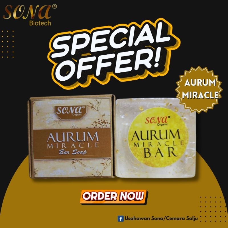 SONA AURUM MIRACLE BAR SOAP (ARMPIT/KETIAK) 60G | Shopee Malaysia