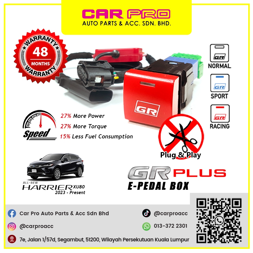 Toyota Harrier XU80 2023 EASYCAR E-Pedal GR Plus Box Accelerator Pedal Car Electronic Throttle ...