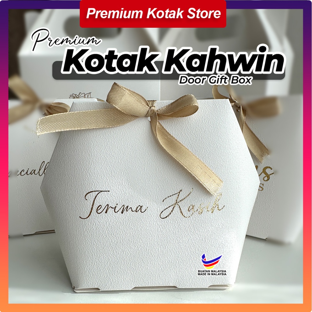 YJL 50pcs Kotak Cenderahati Elegan 50pcs Kotak Kahwin, Wedding Doorgift ...