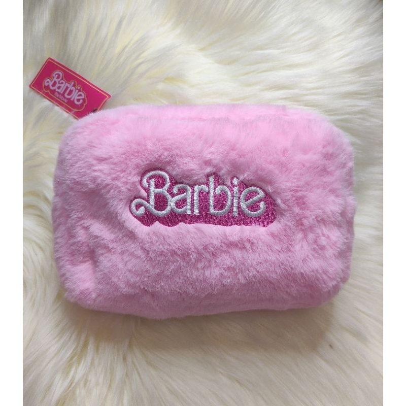 Primark x Barbie The Movie Hair Detangler/Faux Fur Makeup Bag | Shopee ...