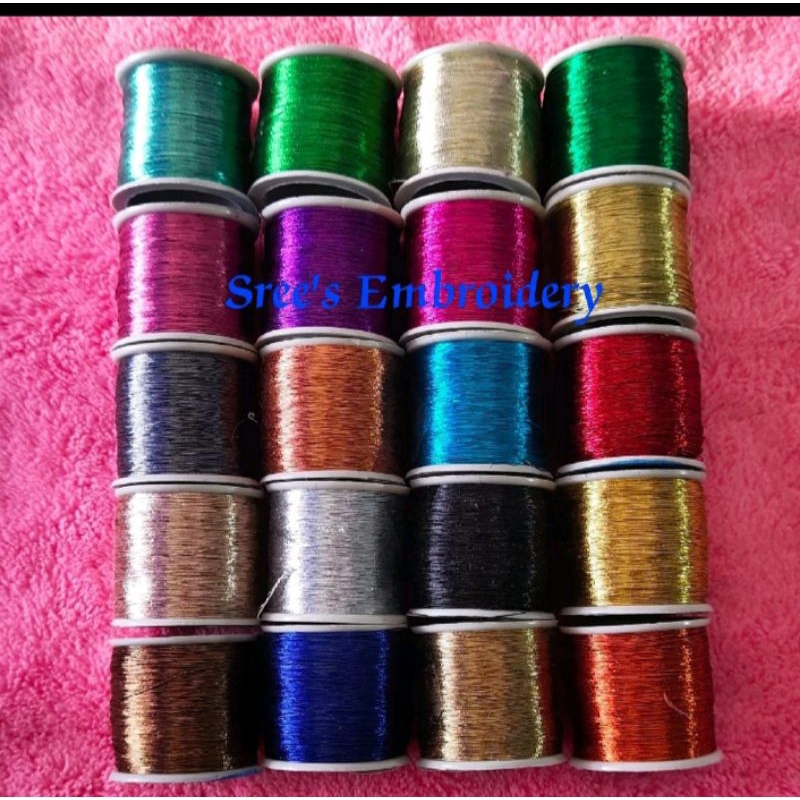 Zari Thread Small sizes 20 colours available | Shopee Malaysia