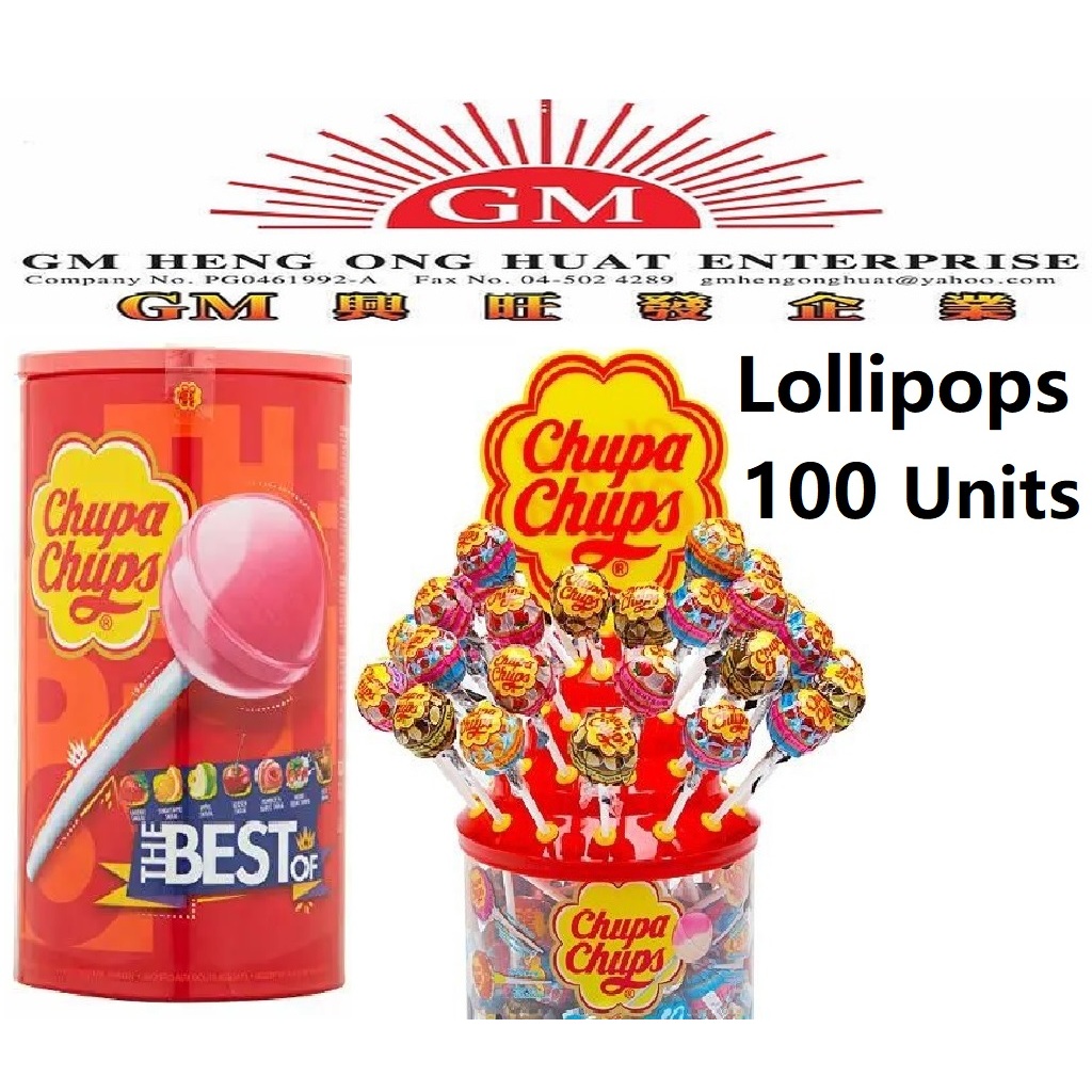 [CHUPA CHUPS] THE BEST OF LOLLIPOPS TUBE (100'S) - ASSORTED FLAVORS | Shopee Malaysia
