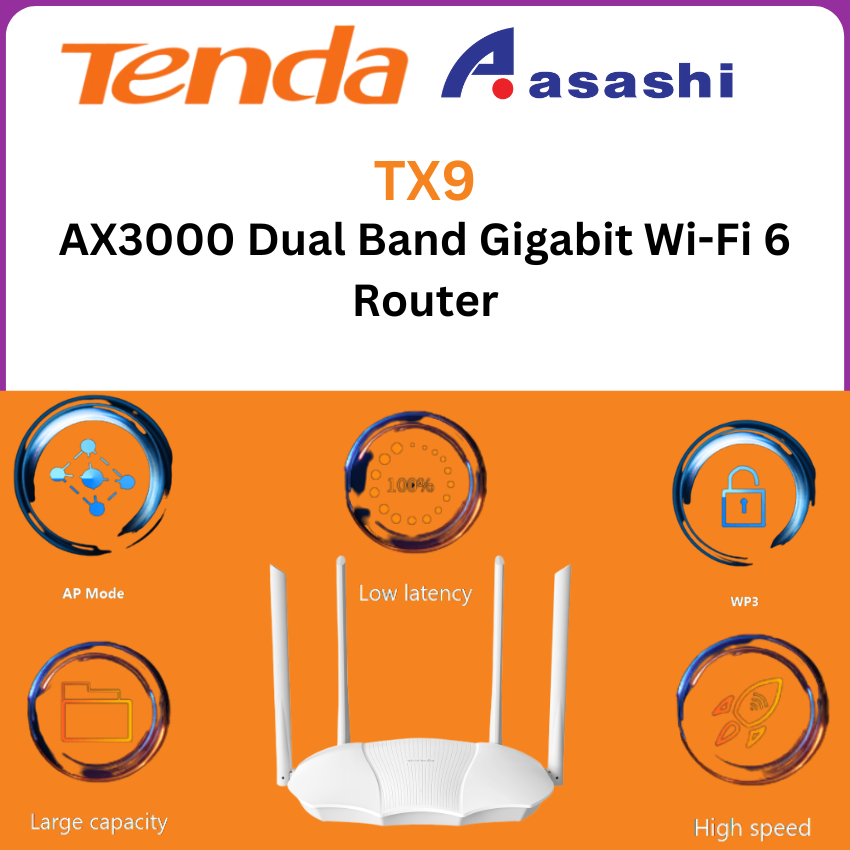 Tenda TX9 AX3000 Dual Band Gigabit Wi-Fi 6 Router | Shopee Malaysia