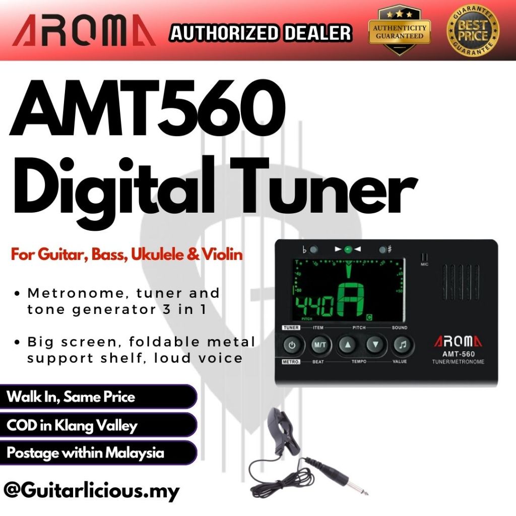 Aroma AMT560 3 in 1 Metronome, Tuner and Tone Pitch Generator (AMt-560 / AMT 560 ) | Shopee Malaysia