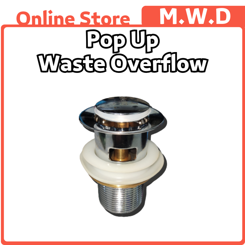 Bathroom Stainless Steel Waste Basin Pop-Up Waste Push Open Close Type ...