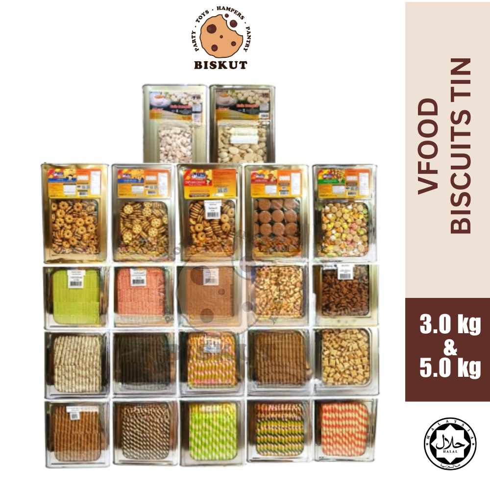 [Biskut Tin] Vfood Variety Biscuit (5kg) Zebra/Choco,Strawberry Fancy ...