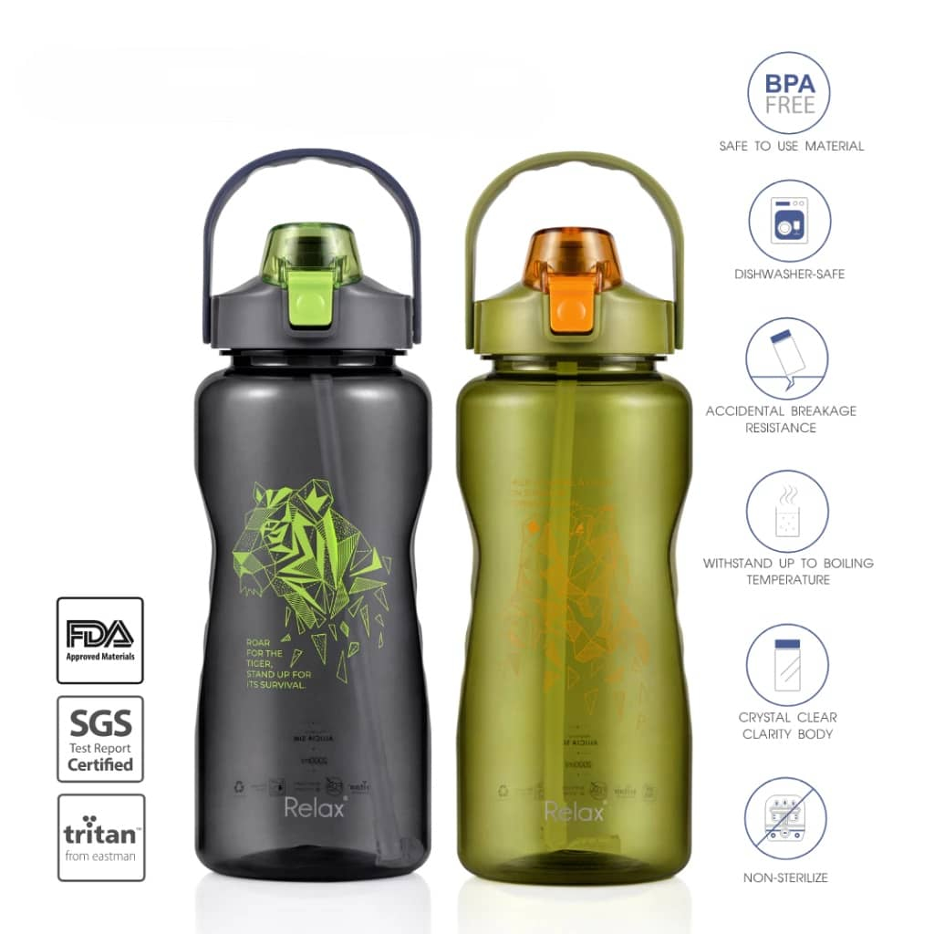 2000ML Tritan Water Bottle With Straw / BOTOL AIR / SPORT BOTTLE / BOTOL MINUMAN | Shopee Malaysia