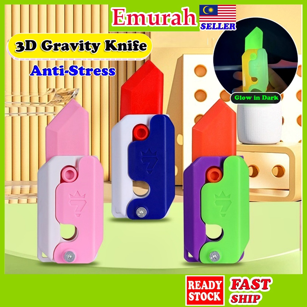 3D Gravity Carrot Knife Retractable Knives Magic Toy Prop False Trick ...