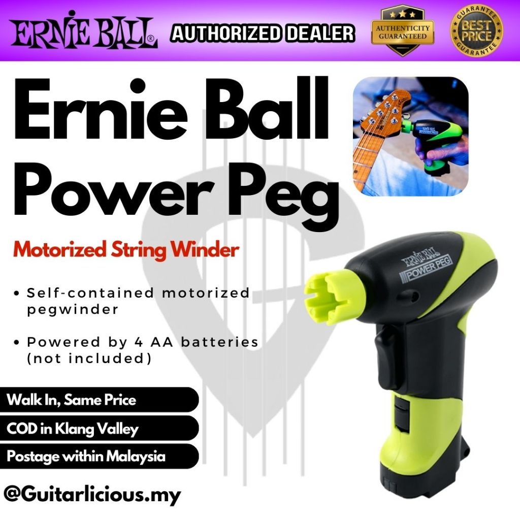 Ernie Ball Power Peg Motorized String Winder ( EB4118 / EB 4118 / EB ...