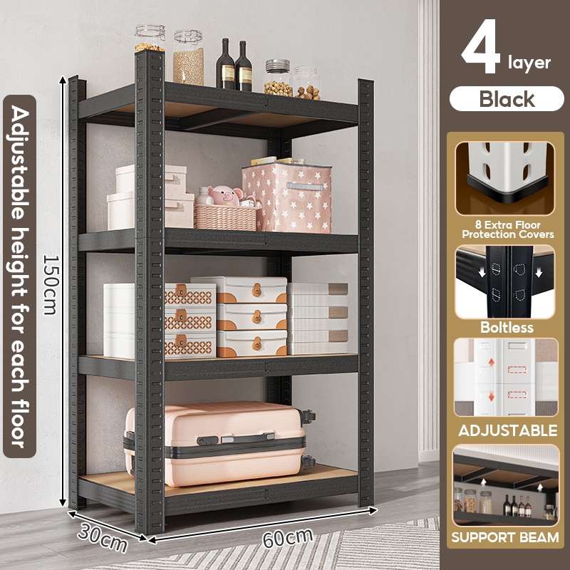Boltless Rack Shelf Rack Home Kitchen Store Storage Rack Warehouse Rak ...
