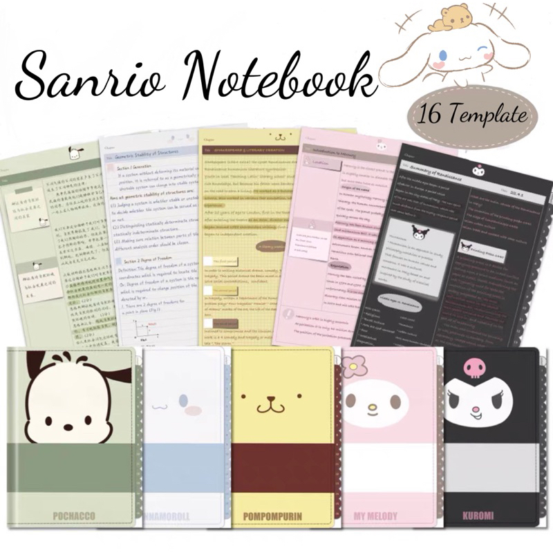 Sanrio Digital Notebook Template suitable for Goodnote and Notability ...
