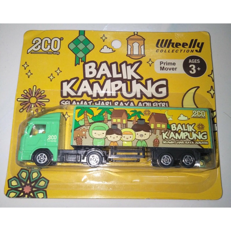 LORI LORRY ECO SHOP VIRAL BALIK KAMPUNG 2021 GREEN HIJAU PRIME MOVER ...