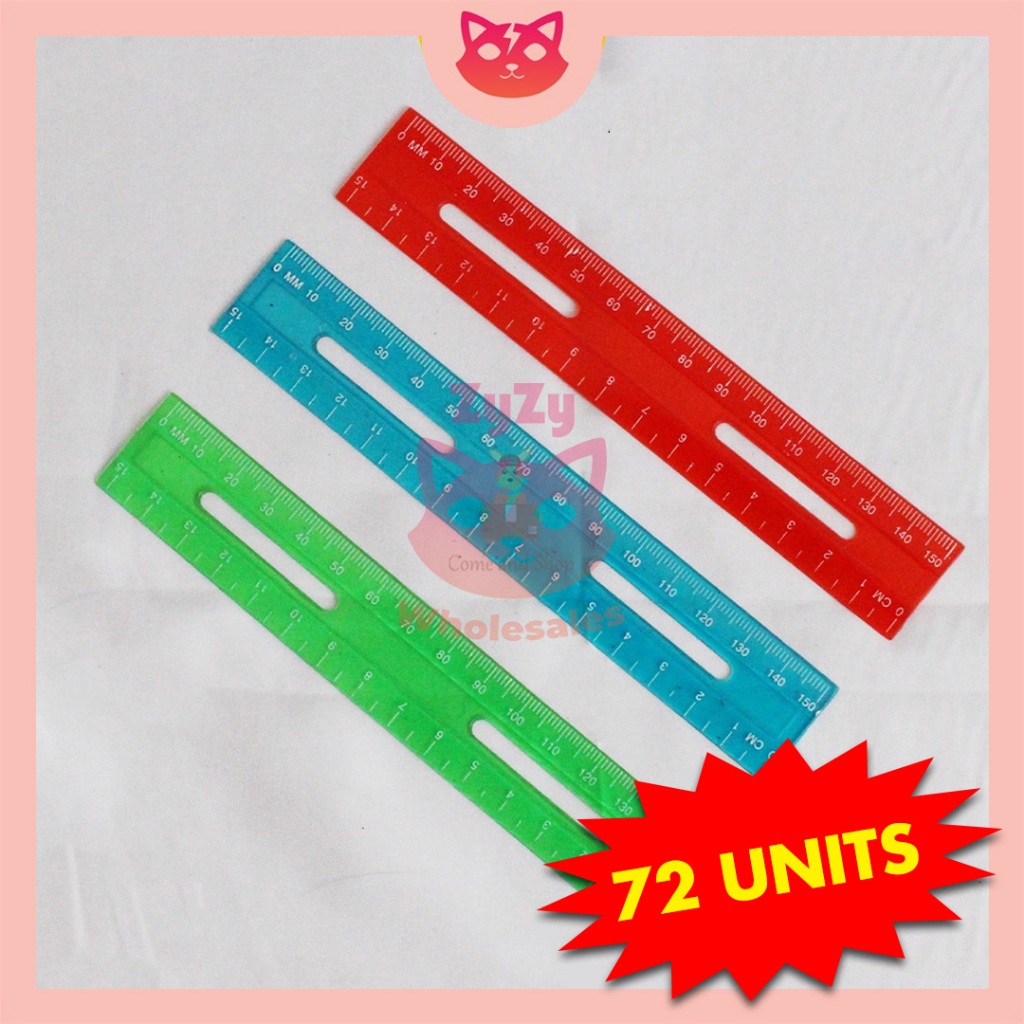 15CM Plastic Ruler Color Transparent Pembaris Murid Plastik Warna (72PCS) | Shopee Malaysia