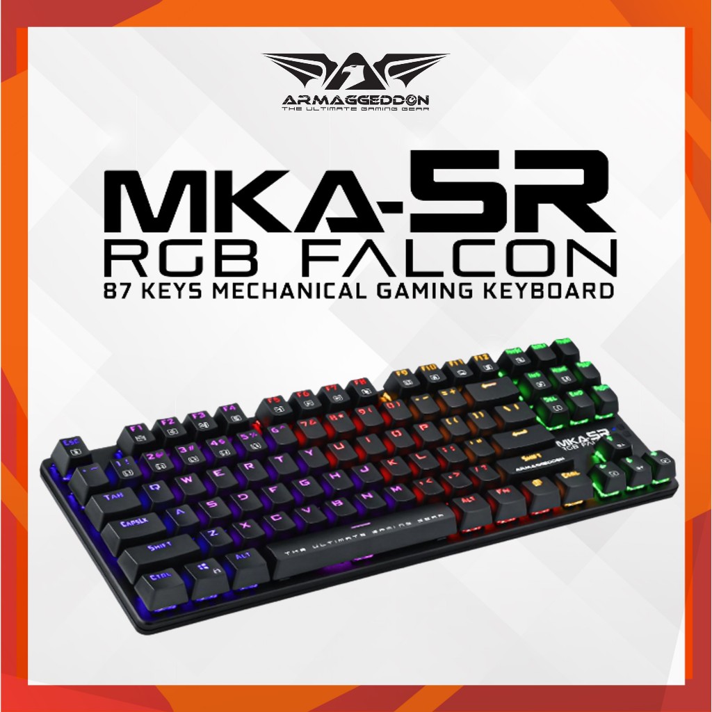Armaggeddon MKA-5R RGB Falcon Wired Gaming Mechanical Keyboard RGB 87 ...
