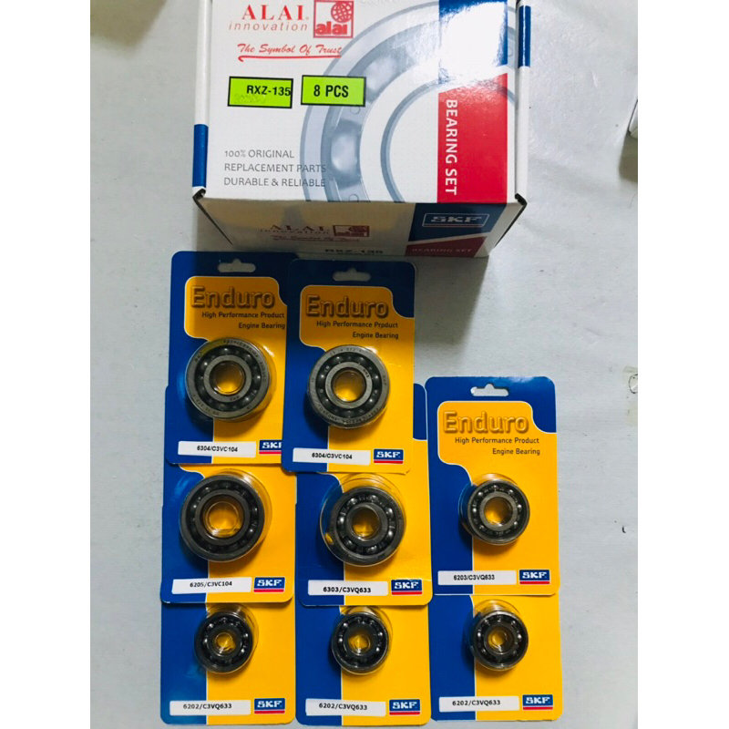 SKF ENDURO GENIO 💯 ORIGINAL ENGINE BEARING SET Y15 LC135 RXZ Y125 Y110 ...
