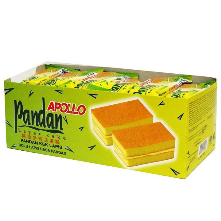 Apollo Pandan Layer Cake 24pcs x 18g | Shopee Malaysia