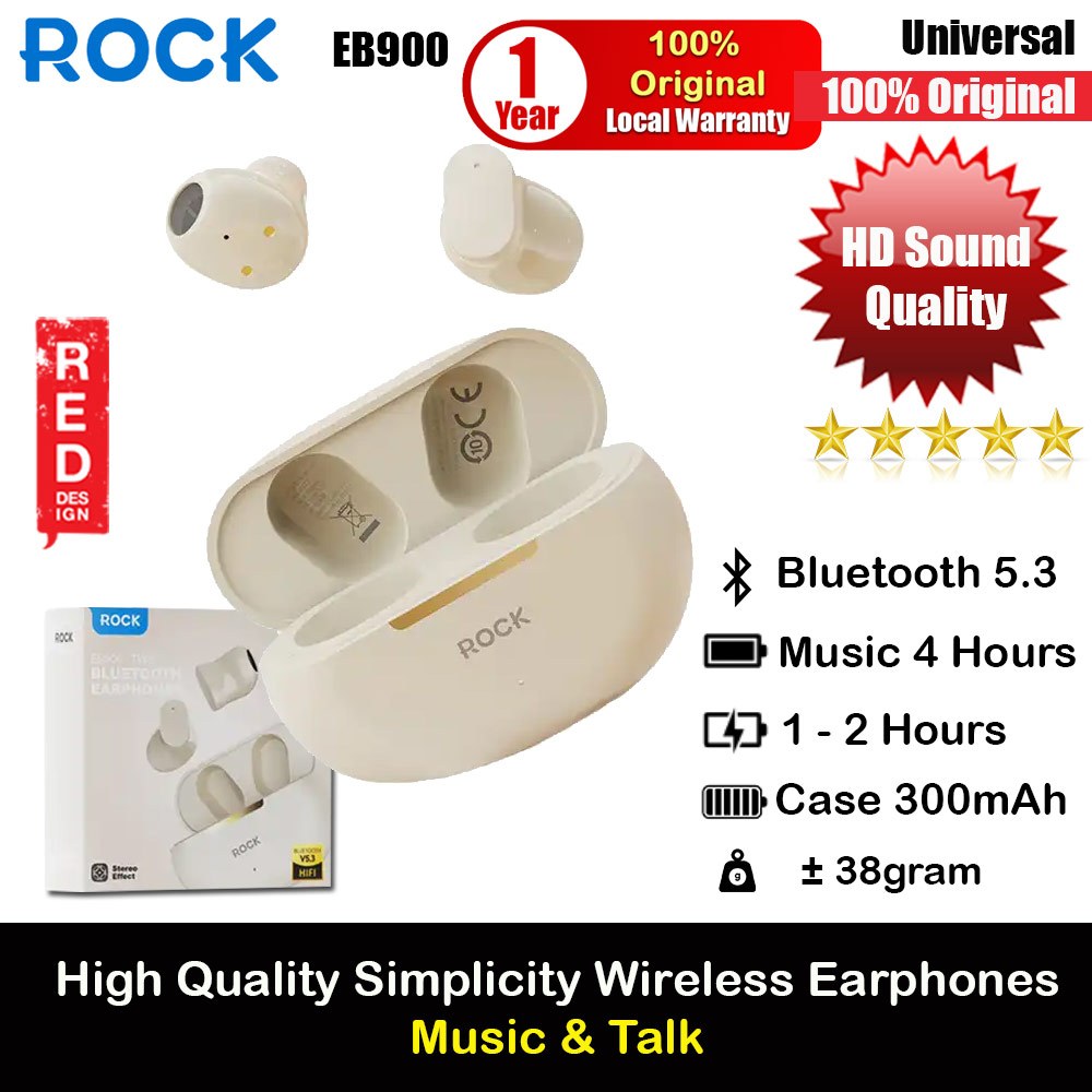 Rock EB900 TWS Lightweight Bluetooth 5.3 True Wireless Bluetooth ...