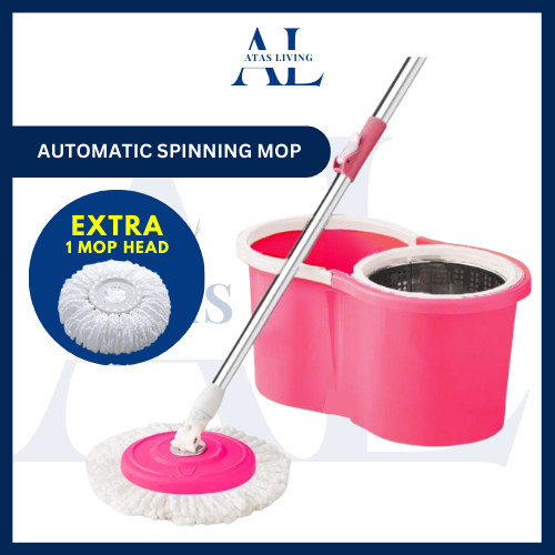 🔷ATAS🔷 Automatic Spin Mop Spin Mop Mop Lantai Microfiber 360 Degree ...