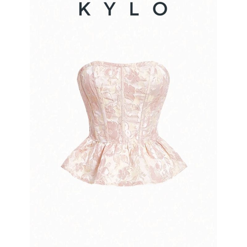KYLO Princess Core Y2k Elegant Floral Ruffle Stretchable Back Women ...