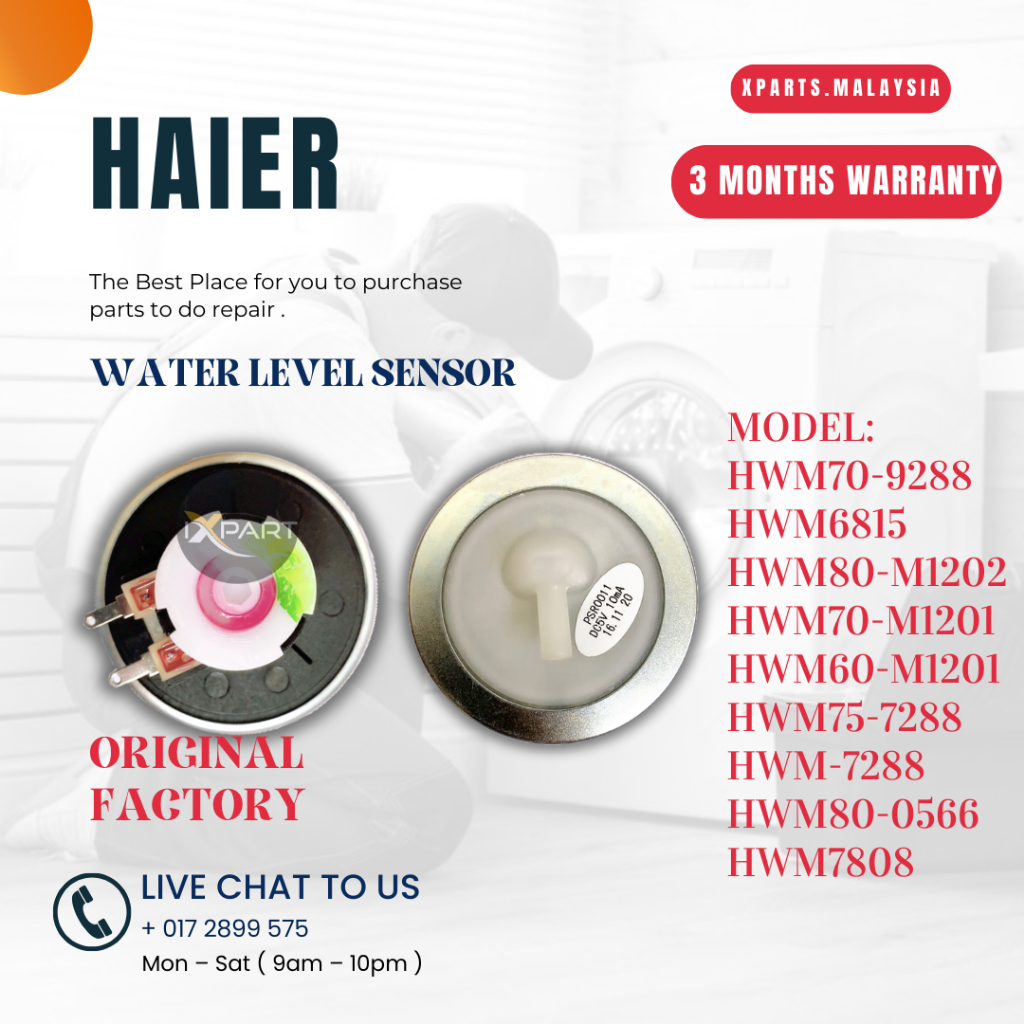 HAIER WATER LEVEL PRESSURE SENSOR SWITCH 2 PIN WASHING MACHINE HWM70 ...