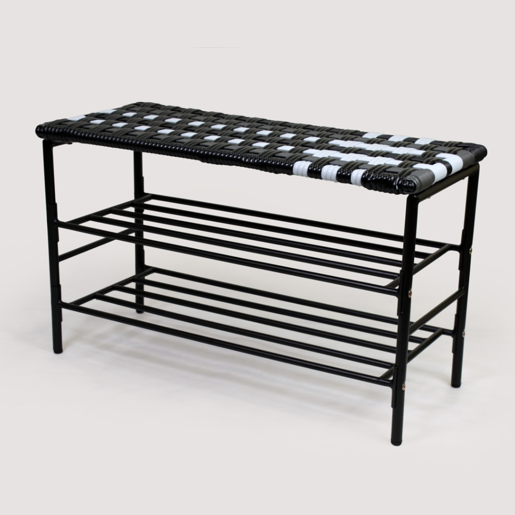 New Modern Retro Bench With Shoe Rack/Designer Shoe Bench With String ...