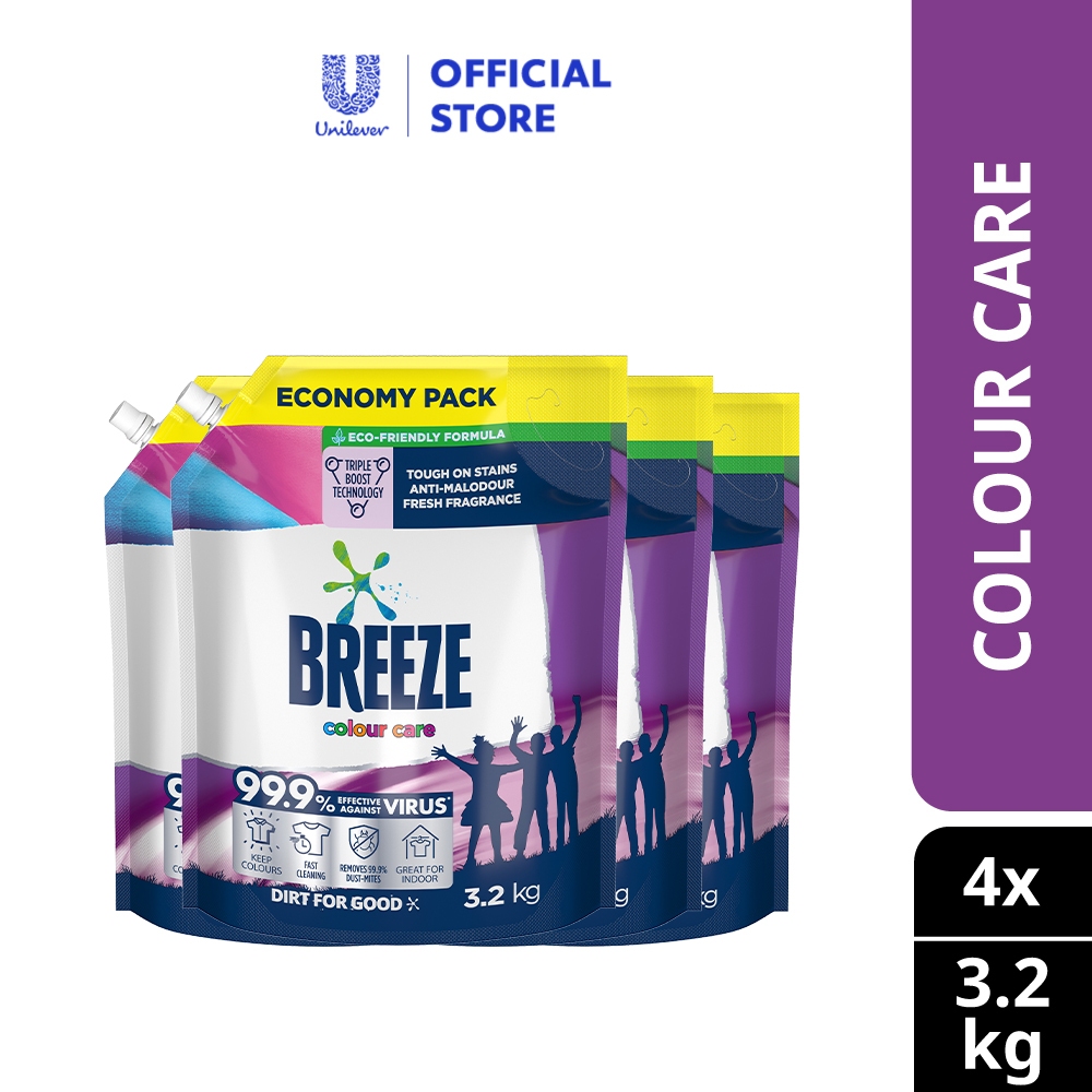 Breeze Detergent Liquid Refill Colour Care (3.2kg x 4) | Shopee Malaysia