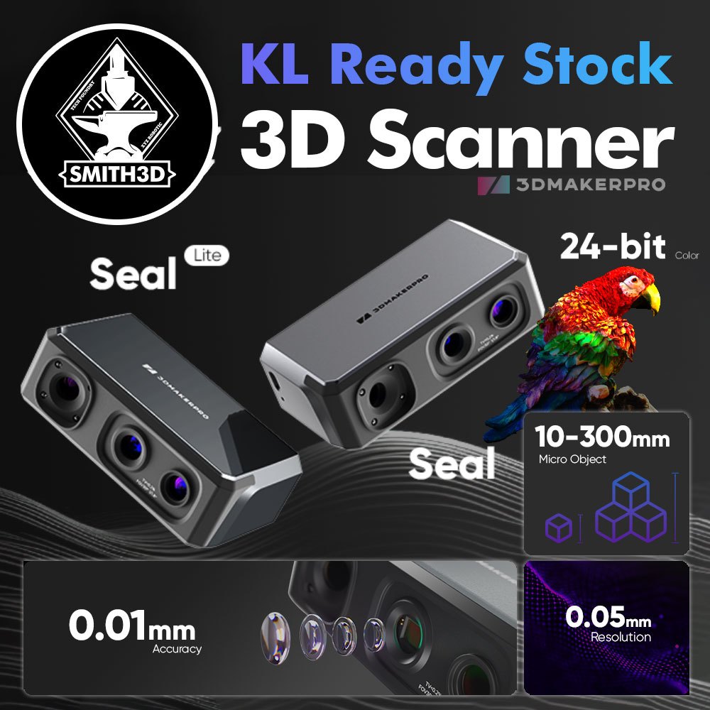 Seal 3D Scanner by 3DMakerPro High Precision 0.01mm Accuracy Vivid ...
