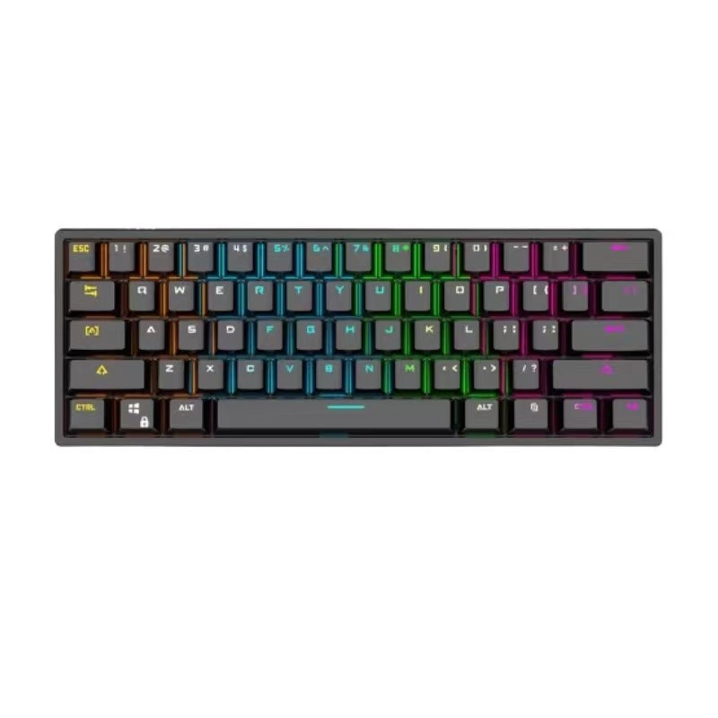61Keys Real Mechanical Keyboard Leaven K620 60% Gaming Small Mini 61 ...