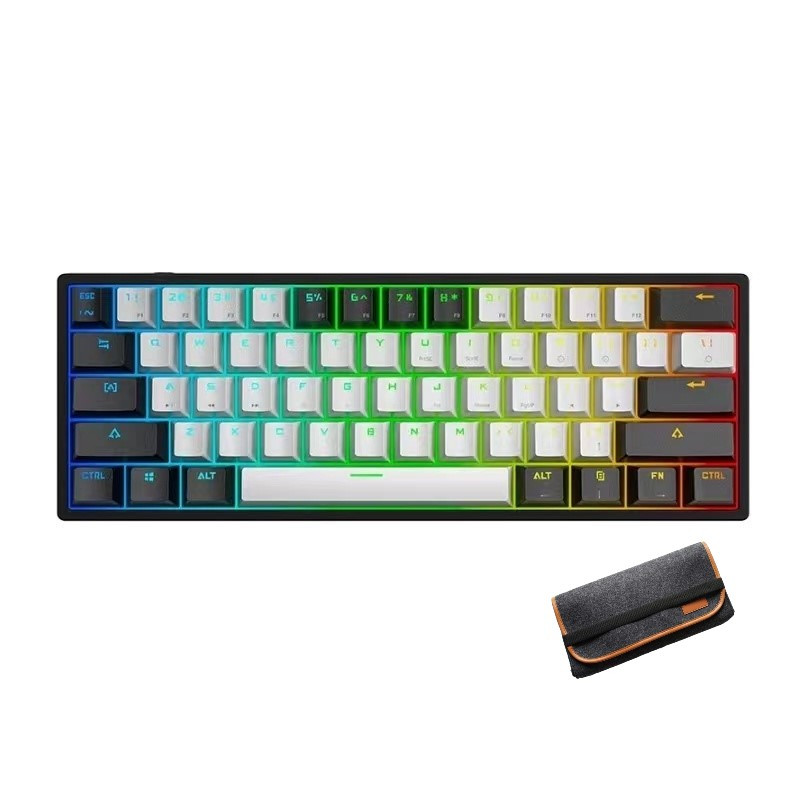 61Keys Real Mechanical Keyboard Leaven K620 60% Gaming Small Mini 61 ...
