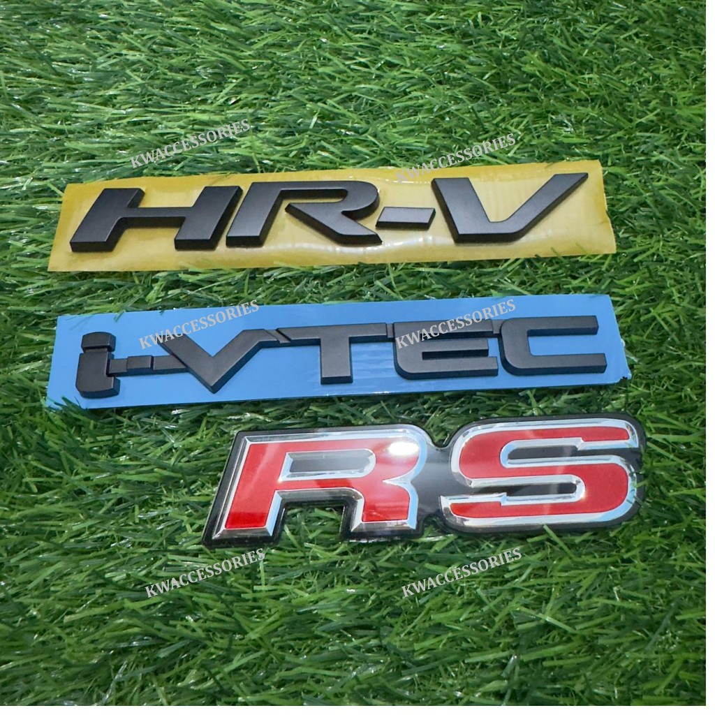 HONDA HRV RS IVTEC WORDING LOGO / EMBLEM / BADGE | Shopee Malaysia