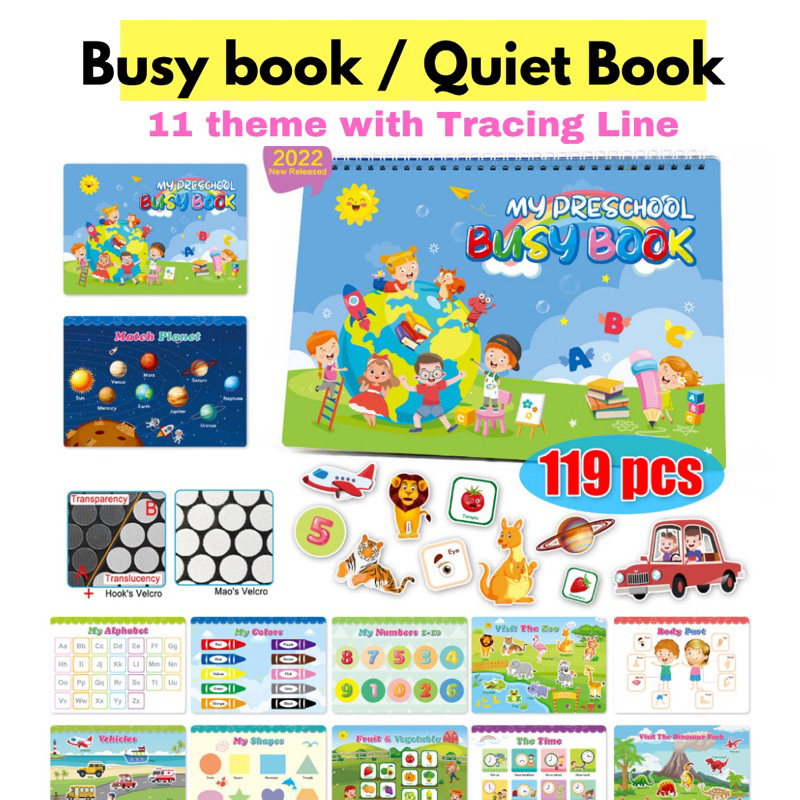 My Preschool Busy Book 11Theme /My First Busy Book/Kids Busy Book/Quiet ...