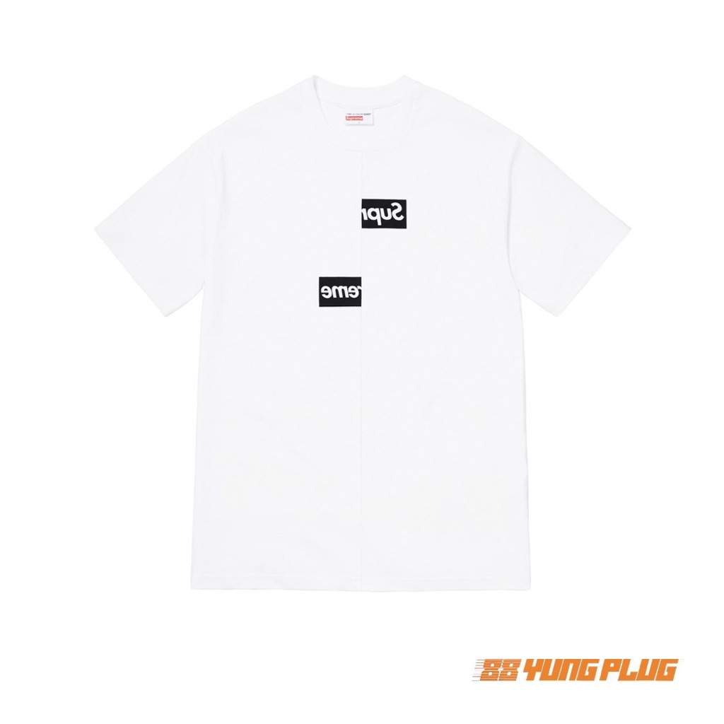 Supreme x CDG Split Box Logo Tee White | Shopee Malaysia