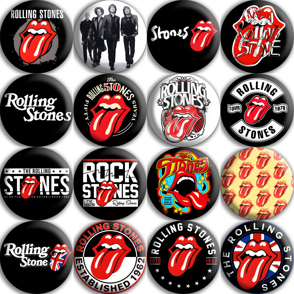 Rolling Stones Button Badge Size 44 mm | Shopee Malaysia