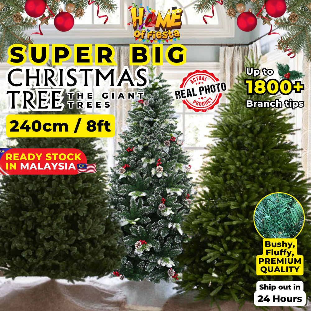 HOFS 240cm / 8ft Pokok Krismas Christmas Tree Pokok Hiasan Christmas ...