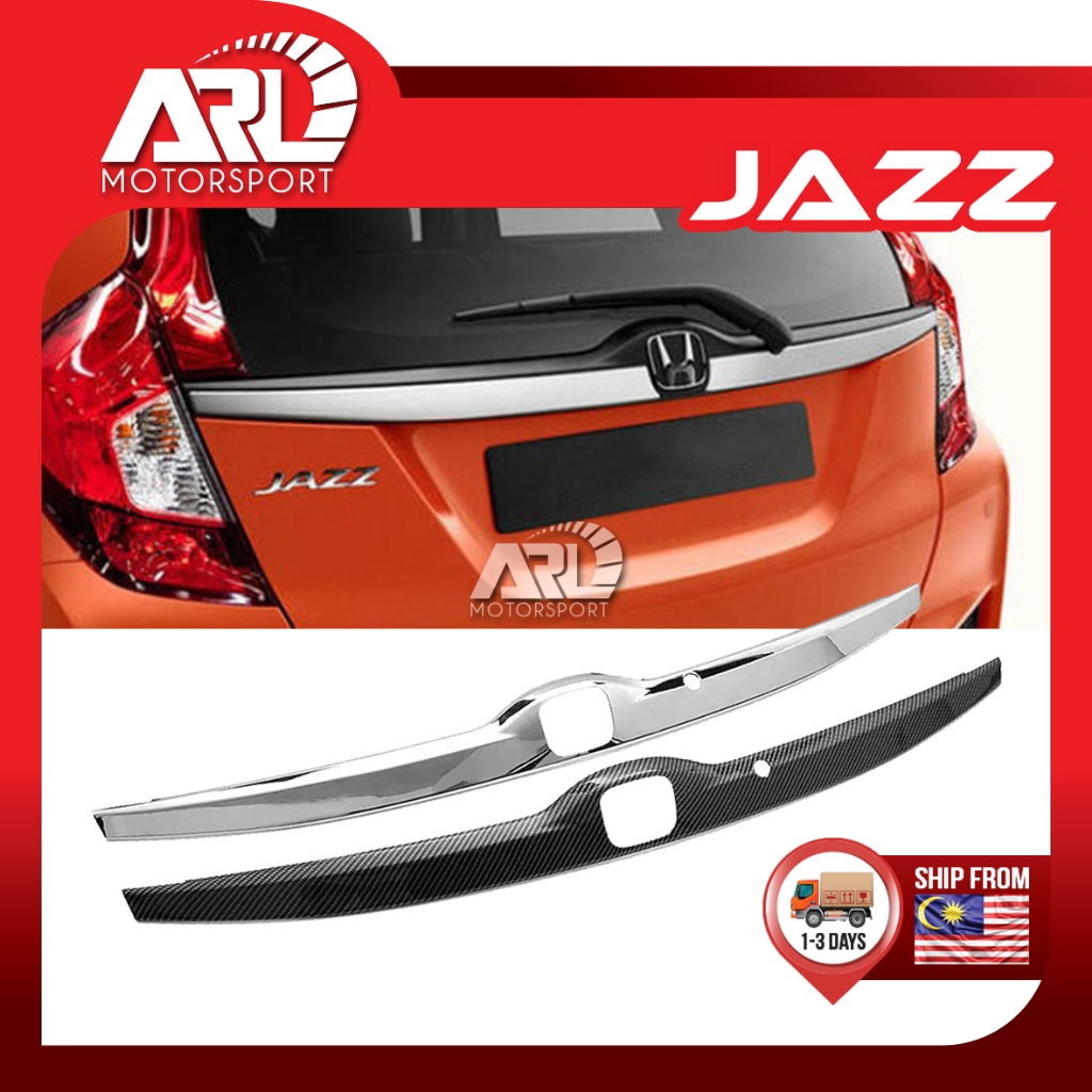 Honda Jazz Fit GK GK5 T5A 3rd Rear Carbon Chrome Bar Rear Trunk Garnish ...