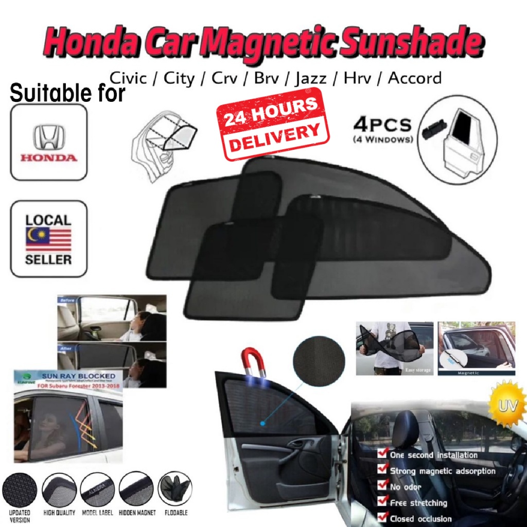 (Magnetic Sunshade) Honda City GM GN ACCORD BRV CRV CIVIC FE FC HRV ...