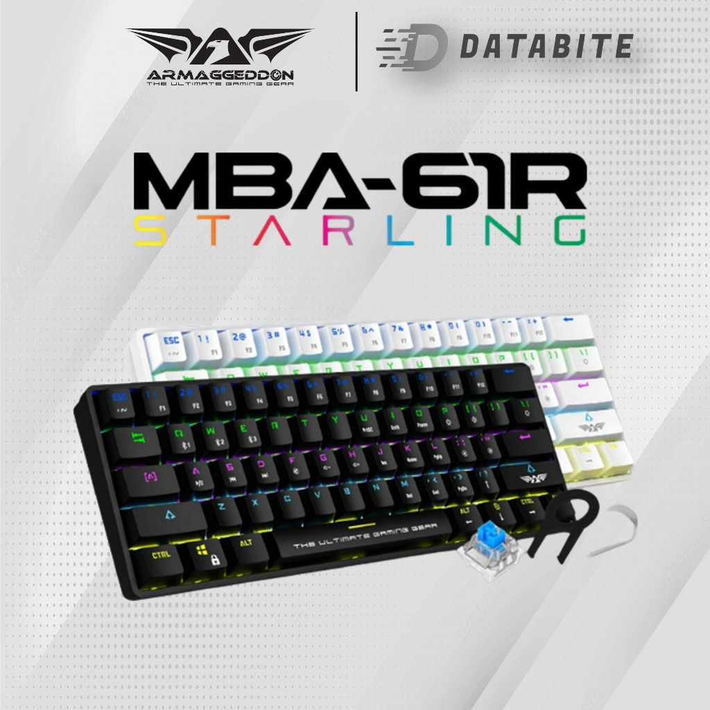Armaggeddon Gaming Keyboard MBA 61R Starling Bluetooth 5.0 Dual Mode ...