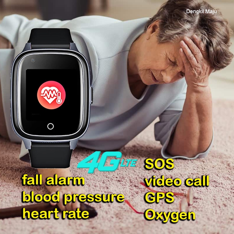 G4CH 4G GPS Tracking Fall Heart Rate Blood Pressure Oxygen Temperature ...