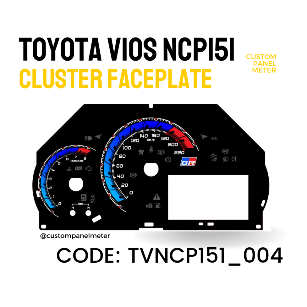 TOYOTA VIOS NCP151 CLUSTER FACE PLATE PANEL METER SPEEDOMETER | Shopee ...